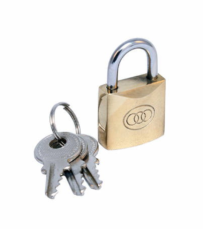 Messinkiriippulukko Tri-Circle 20mm LU 261 - Tukku-Immonen Oy verkkokauppa